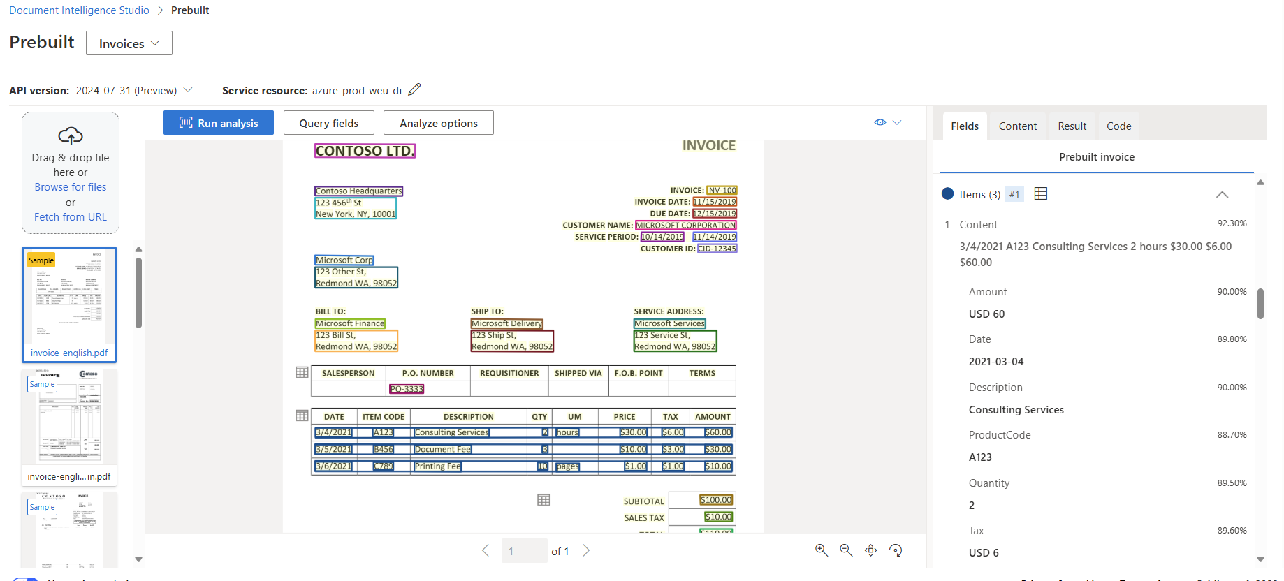Automating Invoice Data Extraction with Azure Form Recognizer and GPT-4o-mini